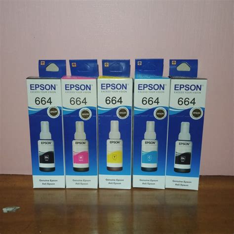 Jual TINTA EPSON PAKET KOMPLIT HITAM KUNING BIRU MERAH Shopee Indonesia