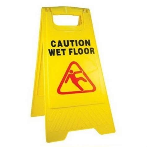 Yellow Free Standing Caution Sign Board At ₹ 175piece In New Delhi