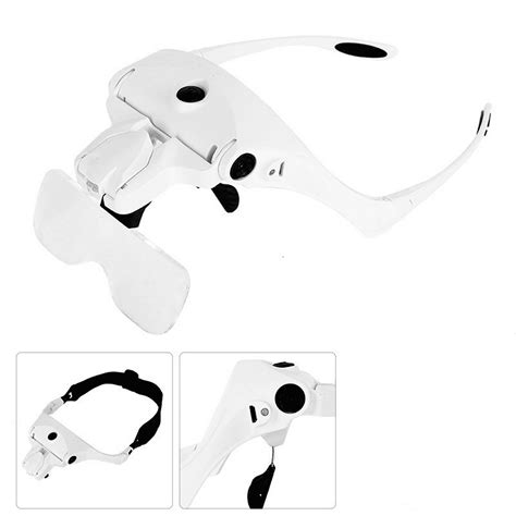 Lupa De Diadema Manos Libres Lupa De Cabeza De Carga Usb Con Luz Led