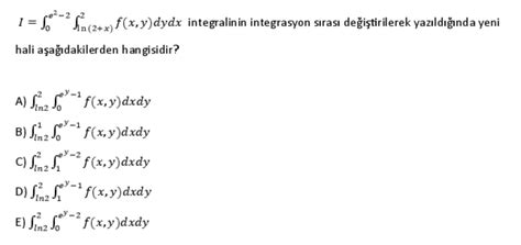 Solved What Is The Equivalent Integral When It Is Written By
