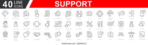 Customer Service Support Icon Set Support Stock Vector Royalty Free 2239981711 Shutterstock