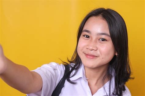 Premium Photo Pov Of Asian Teenage Girl Student In Uniform Making