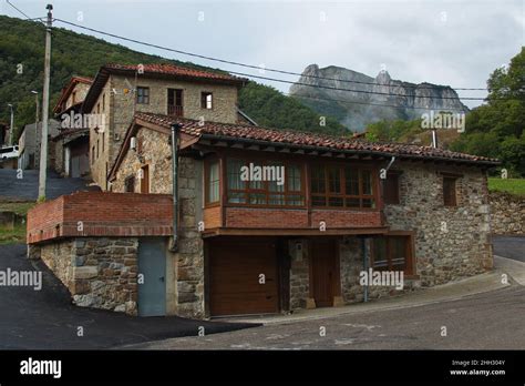 Architecture In Village Pido Near Espinama In National Park Picos De Europa In Cantabria Spain