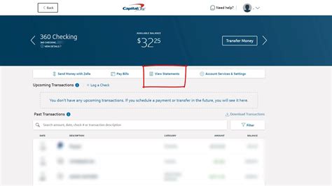 View Your Capital One Checking Account Statements Youtube