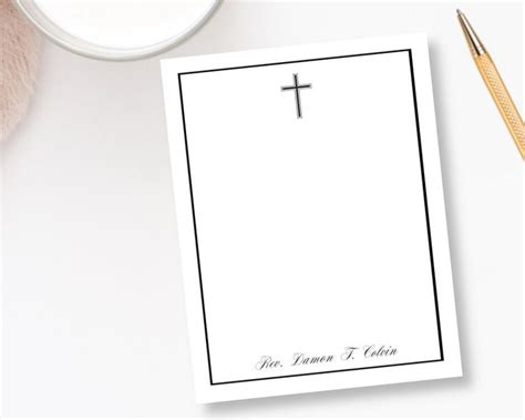 Small Notepad With Simple Christian Cross50 Sheetsstocking Stuffer