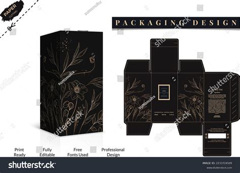Perfume Packaging Design Luxury Box Design Stock Vector Royalty Free