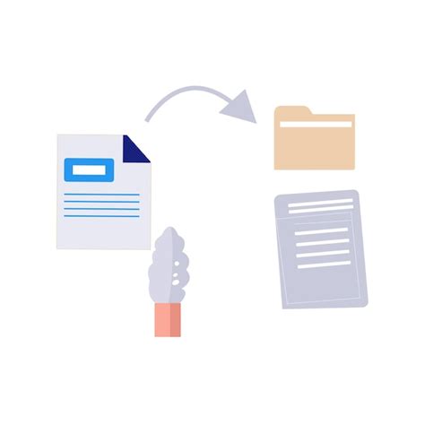 Premium Vector Document Files Are Being Moved To A Folder