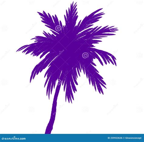 Coconut Palm Tree Silhouette Tropical Sunset Paradise Doodle