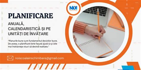PLANIFICĂRI ANUL ŞCOLAR 2022 2023 ASOCIAȚIA NOI ȘCOALA ÎN SCHIMBARE