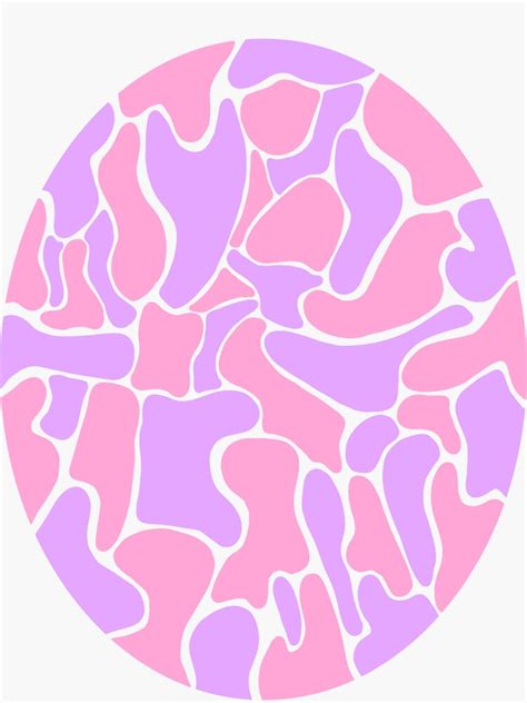 Pink And Purple Blobs In Circle Sticker For Sale By Jojobeeee Redbubble