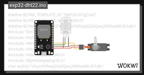 Dht22 Jemuran Servo Copy Wokwi Esp32 Stm32 Arduino Simulator