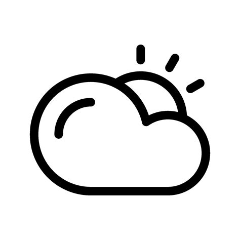 Cloudy Sky Icon Vector Symbol Design Illustration 26631574 Vector Art