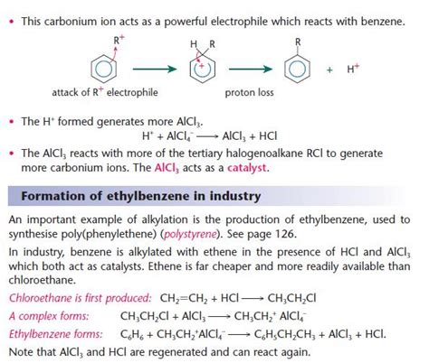 Reactions Of Arenes A2 Level Level Revision Chemistry Aromatics