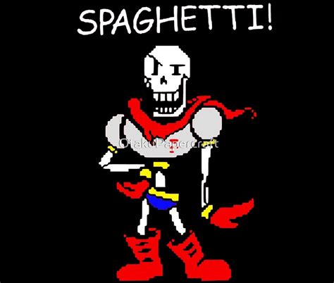 Undertale Papyrus Spaghetti By Otakupapercraft Redbubble