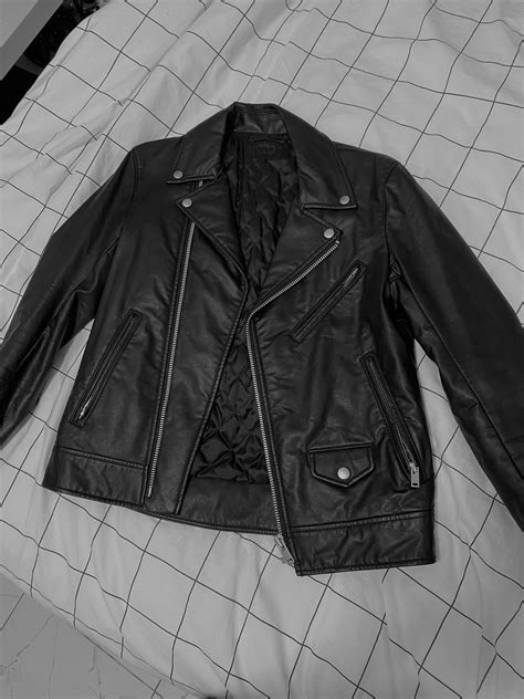 Uniqlo Leather Jacket Mens Fashion Coats Jackets And Outerwear On Carousell