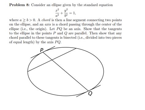 Solved Problem 8 Consider An Ellipse Given By The Standard