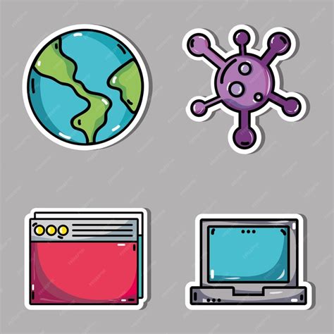 Premium Vector Set Programmer Data Information Technology