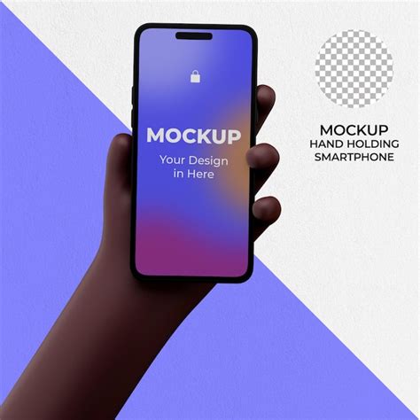 Premium Psd 3d Hand Holding Smartphone Mockup