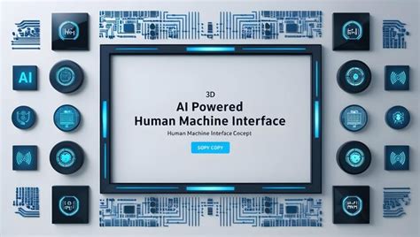 3d Ai Powered Human Machine Interface Frame Concept As A Border Frame