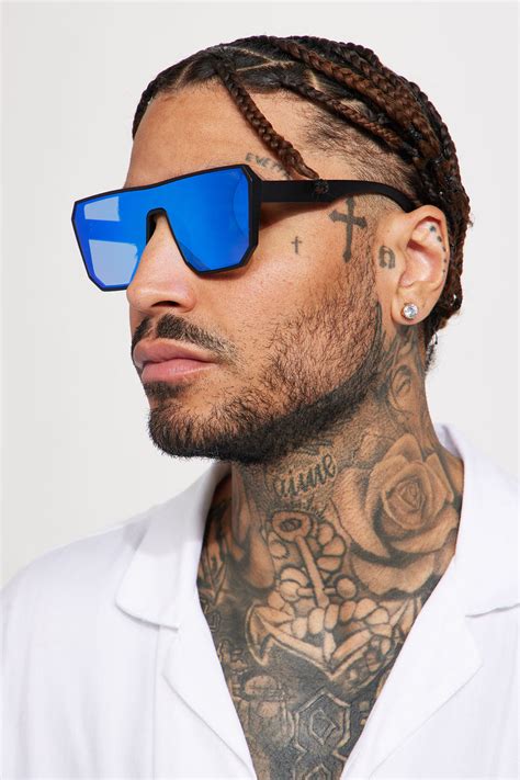 Eyes On Me Sunglasses Blackblue Fashion Nova Mens Sunglasses