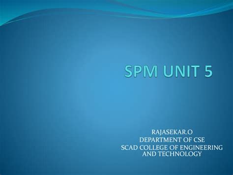 Spm Unit 5 Pdf