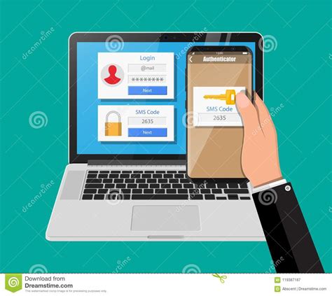Duo Authentication Concept Banner With Text Place Can Use For Web
