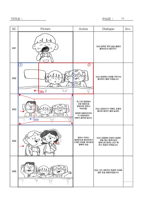 애니메이션 효민 아빠의 생일파티 스토리보드 Animation Storyboard Behance