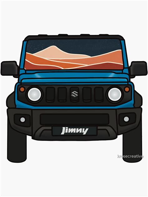 Suzuki Jimny Brisk Blue Desert Reflection Sticker For Sale By