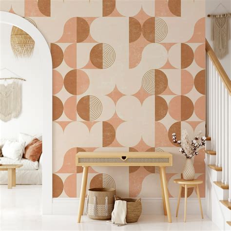 Buy Pink Geometry Wallpaper Online Happywall