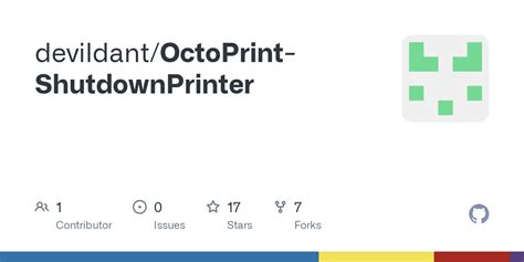 Github Devildant Octoprint Shutdownprinter