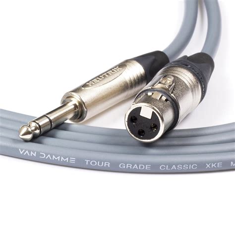 Female XLR to ¼ TRS Jack Lead Balanced Van Damme Mic Cable Short m m m m eBay
