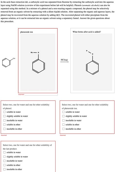 Solved Select Two One For Water And One For Ether