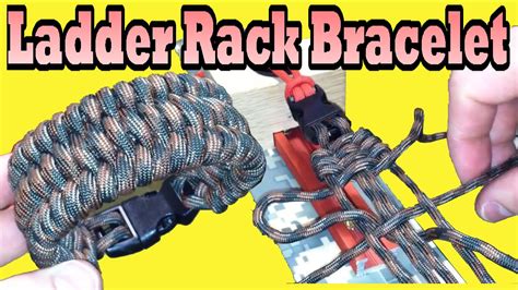 Paracordist S How To Make The Ladder Rack Knot Paracord Bracelet Using
