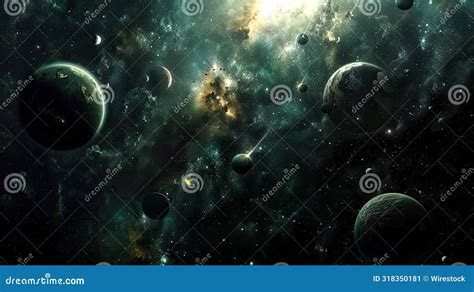 Ai Generated Illustration Of Cosmic Bodies Colliding And Transforming