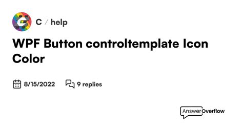 Wpf Button Controltemplate Icon Color C