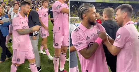 Lionel Messi Shows Class During Inter Miami Trophy Lift By Handing Over Captains Armband