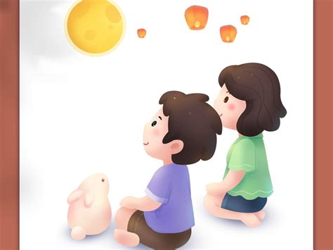 中秋插画 分享使人进步 站酷ZCOOL