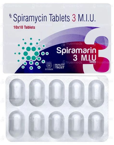 Spiramarin Spiramycin 3 Miu Tablets At ₹ 690strip Spiramycin Tablets