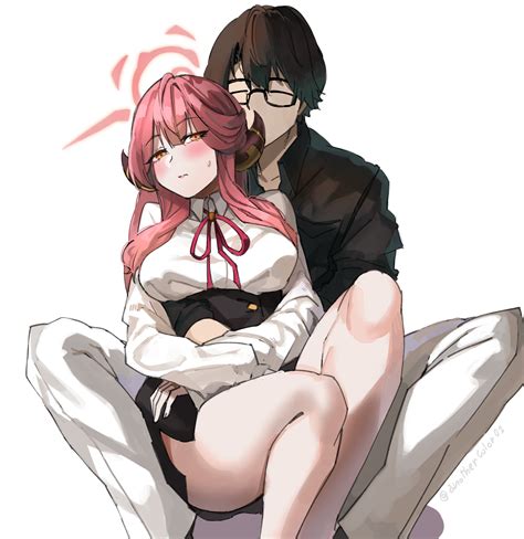 Sensei Aru And Problem Solver Sensei Blue Archive Drawn By