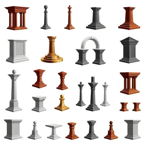 a collection of different types of columns and columns premium ai
