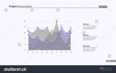 Infographic Line Chart Slide Template Business เวกเตอร์สต็อก ปลอดค่า