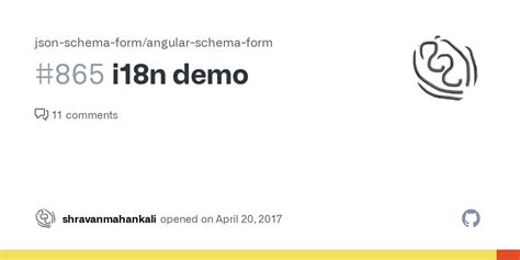 I N Demo Issue Json Schema Form Angular Schema Form Github