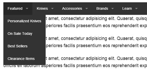 html zurb foundation topbar downdown cutoff clipped stack overflow