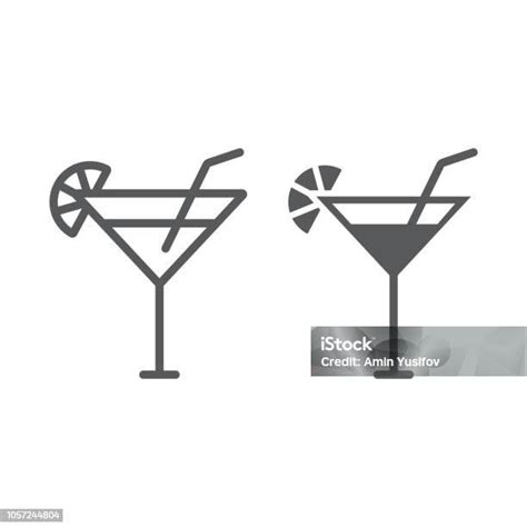 カクテル ラインとグリフ アイコン飲料 ドリンクアルコール記号のベクター グラフィックス白い背景の上の線形パターン お祝いのベクターアート