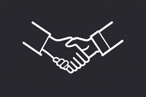 Premium Photo Two Person Handshake Vector Icon