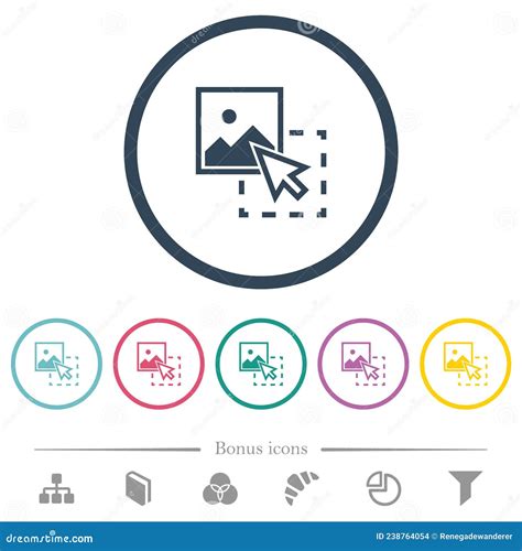 Arrastrar Imagen Para Cargar Iconos De Color Plano En Contornos Redondos Ilustraci N Del Vector