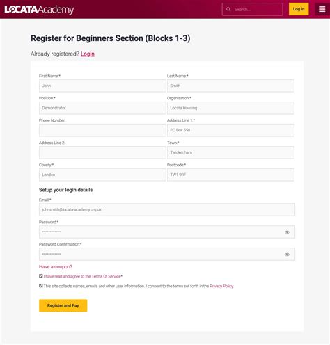 Registering And Payments Locata Academy