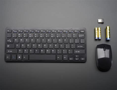 1738 Ada Wireless Keyboard And Mouse Combo W Batteries One Usb Port