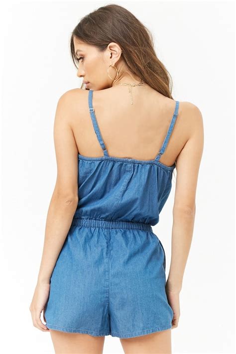 Romper Jumpsuit Peto Chambray Tirantes Mezclilla Forever 21 Mercado Libre