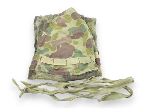 Early Wwii Usmc Camouflage Mosquito Net Helmet Cover Type A Circa1941
